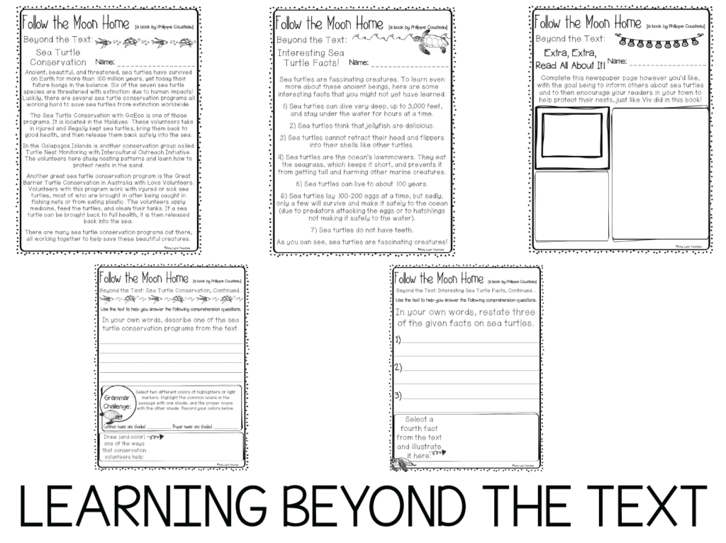 Follow the Moon Home {A Book Study Set} | Made By Teachers