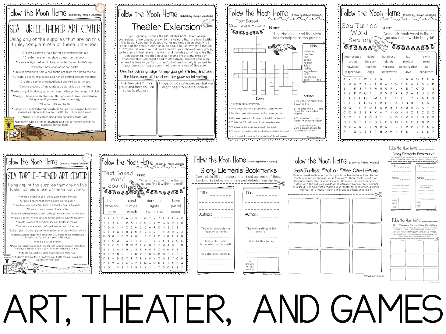 Follow the Moon Home {A Book Study Set} | Made By Teachers
