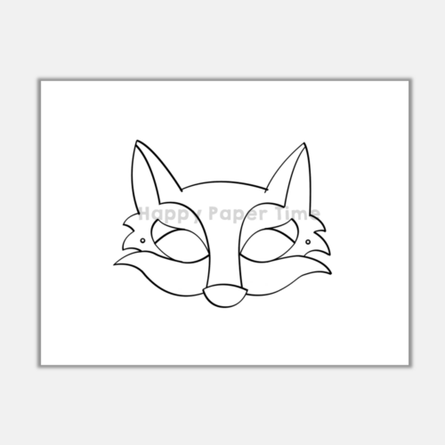 Wolf Paper Mask Printable Woodland Forest Animal Coloring Craft ...