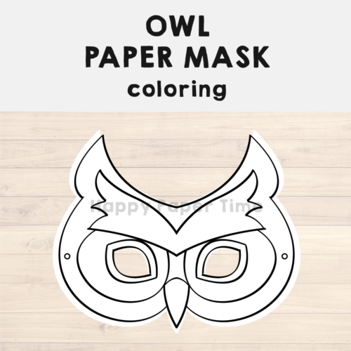 Woodland Animal Paper Masks Printable Forest Coloring Craft Activity ...