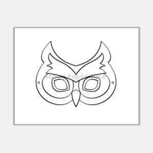 Owl Paper Mask Printable Woodland Forest Animal Coloring Craft Activity ...