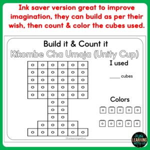 Kwanzaa Linking Cubes Mats | Fine motor Skill or STEM Center Mats ...