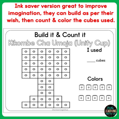 Kwanzaa Linking Cubes Mats | Fine motor Skill or STEM Center Mats ...
