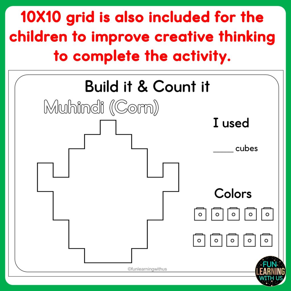 Kwanzaa Linking Cubes Mats | Fine motor Skill or STEM Center Mats ...