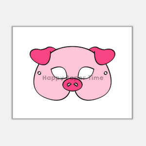Pig Paper Mask Printable Farm Animal Craft Activity Costume | Made By ...