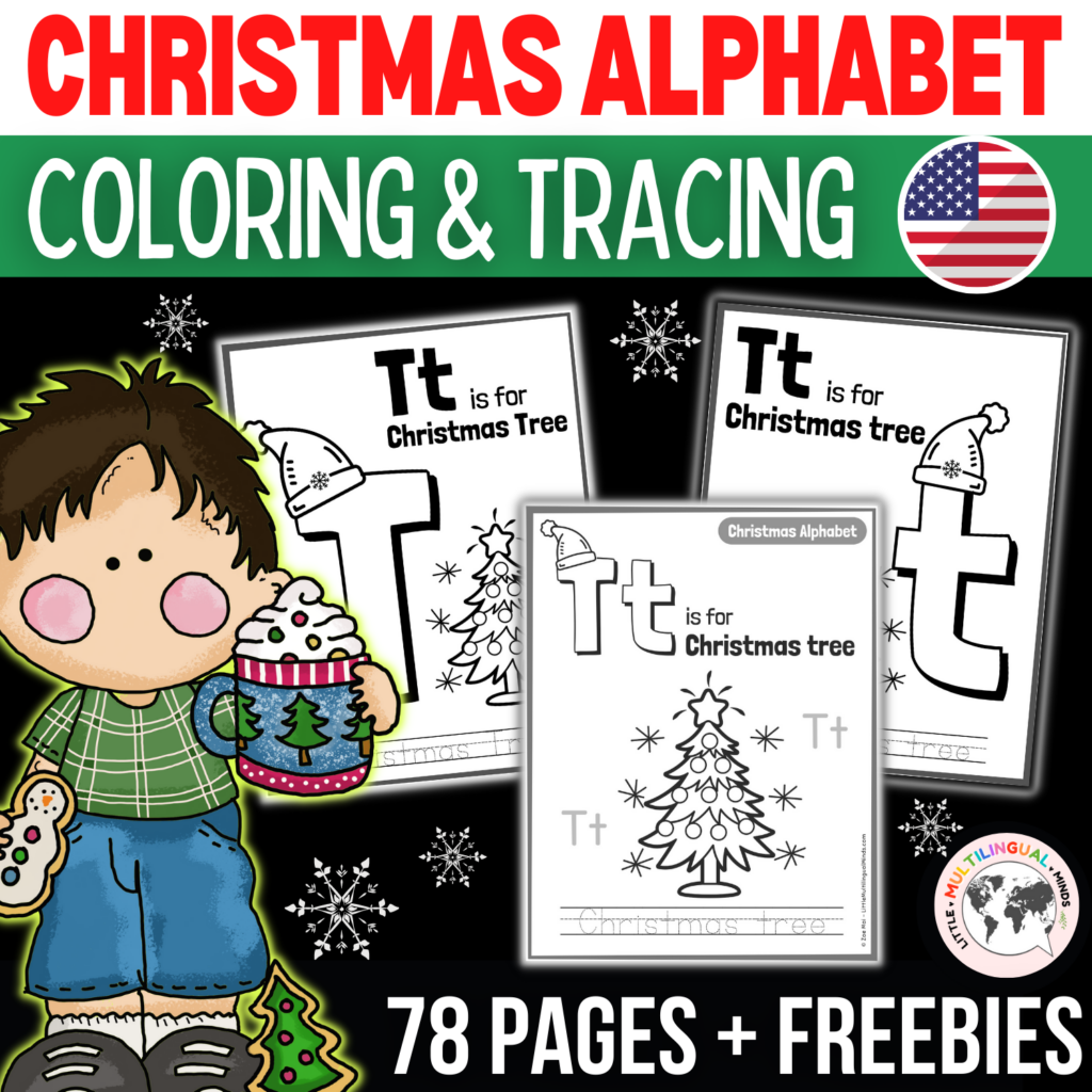 Christmas Alphabet Worksheets - Christmas Coloring & Tracing Practice ...
