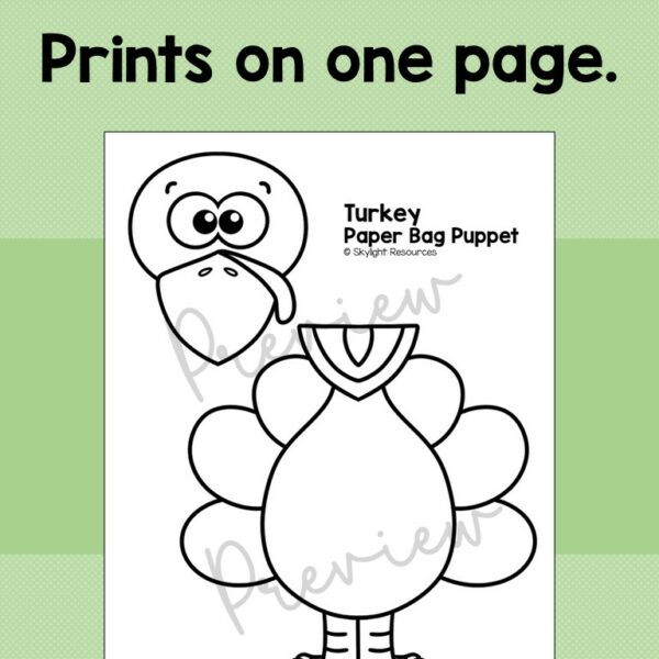 Turkey Paper Bag Puppet Thanksgiving Craft Activity | Made By Teachers
