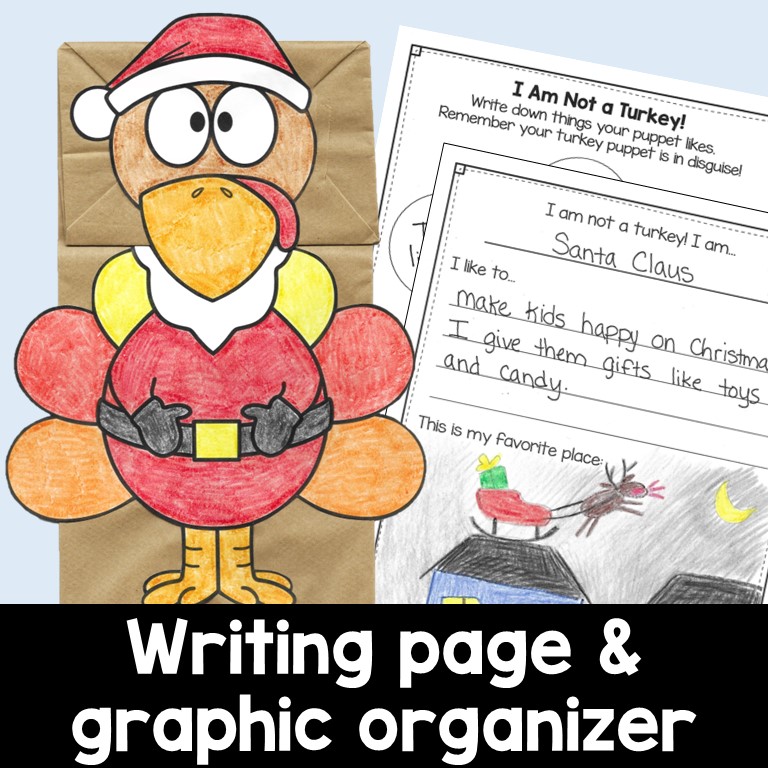 I Am Not a Turkey Thanksgiving Paper Bag Puppets | Craft Activity ...