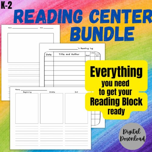 Reading Station Bundle| Reading Logs, Read and Respond Worksheets ...