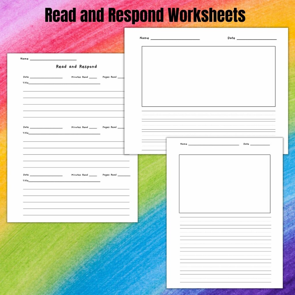 Reading Station Bundle| Reading Logs, Read and Respond Worksheets ...
