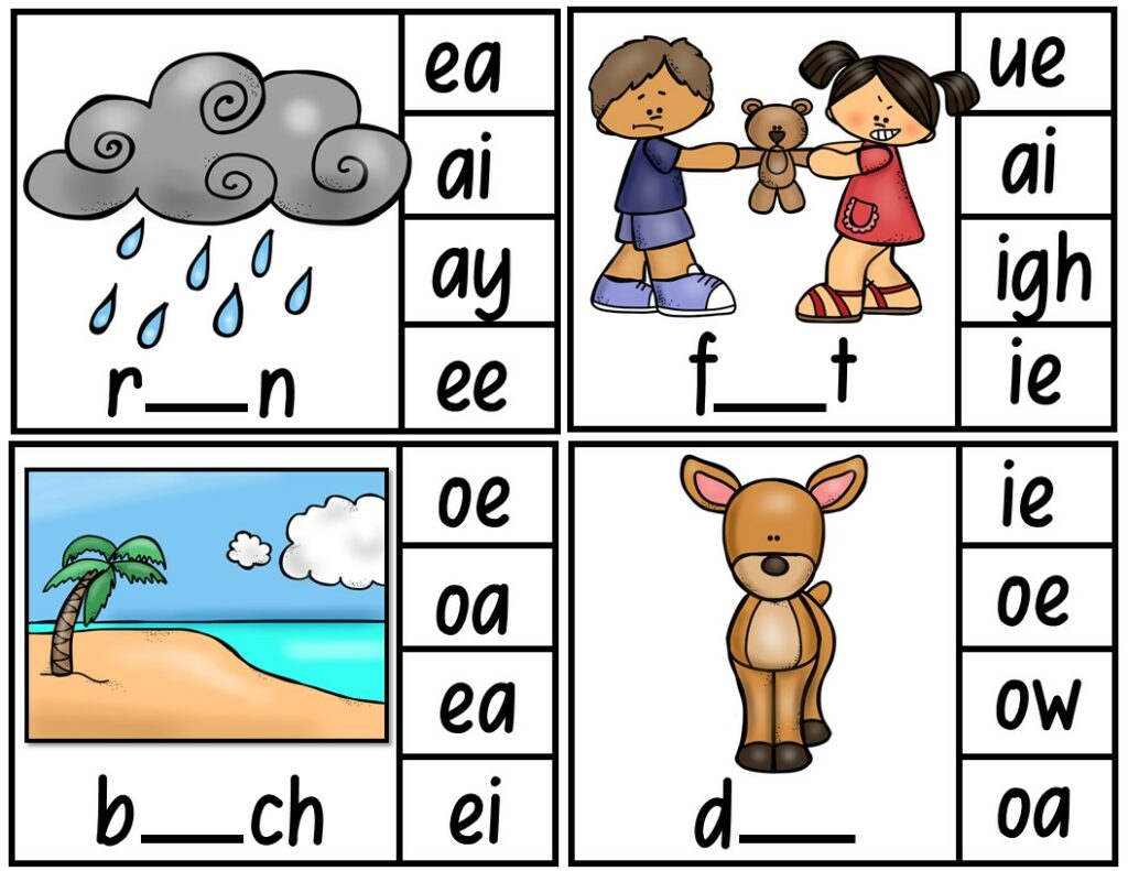 Clip Cards {Vowel Teams} | Made By Teachers