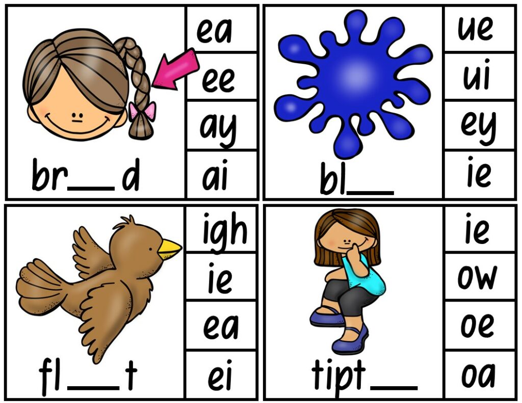 Clip Cards {Vowel Teams} | Made By Teachers