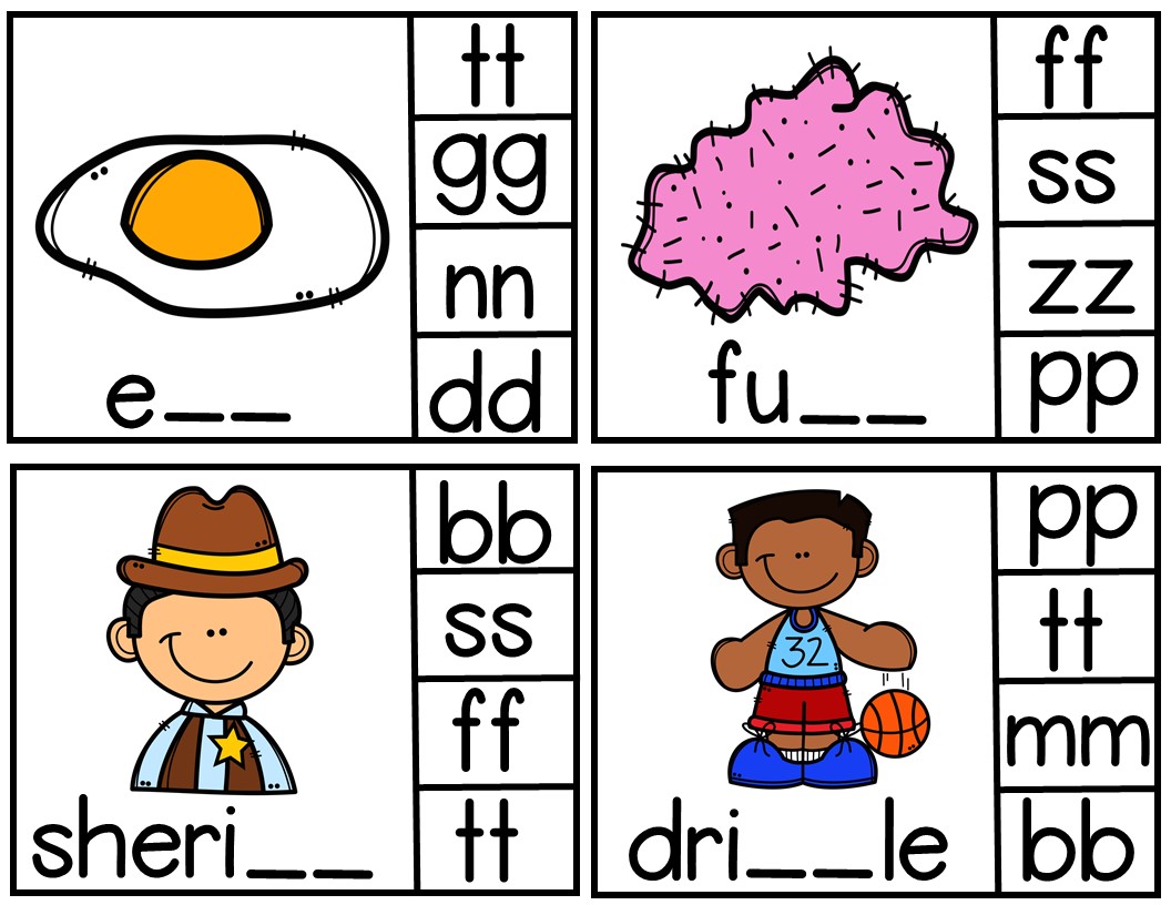 Clip Cards {Double Consonants} | Made By Teachers