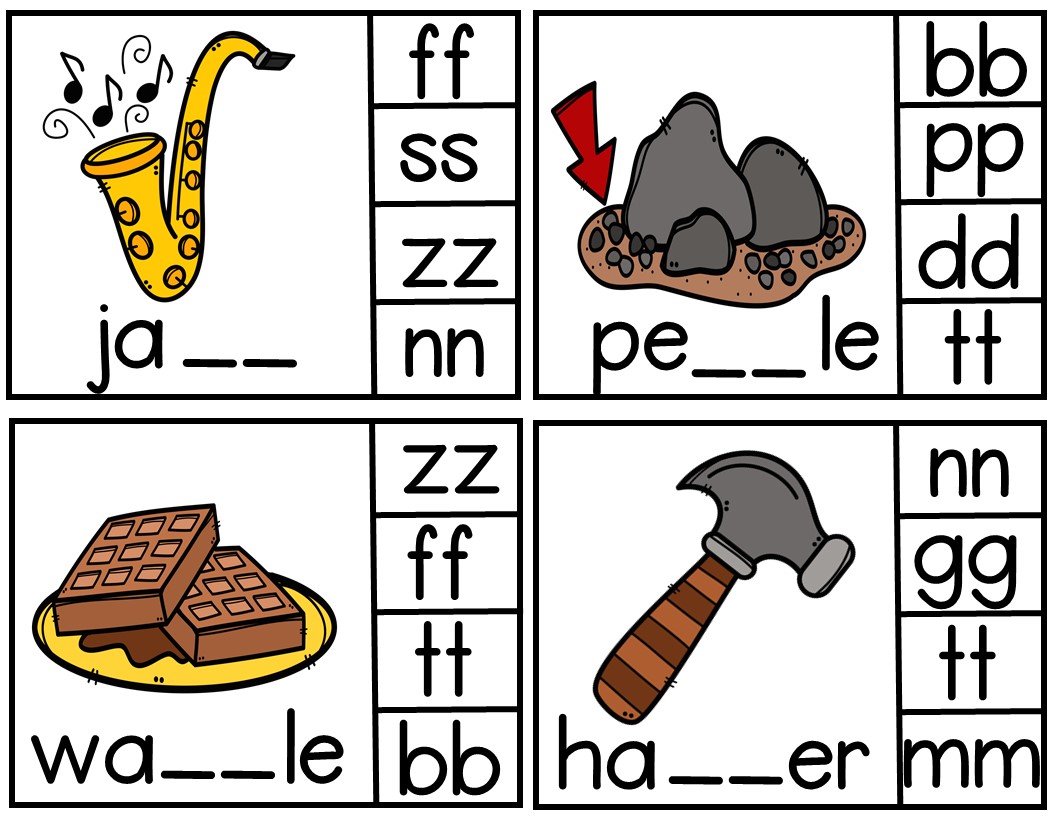 Clip Cards {Double Consonants} | Made By Teachers