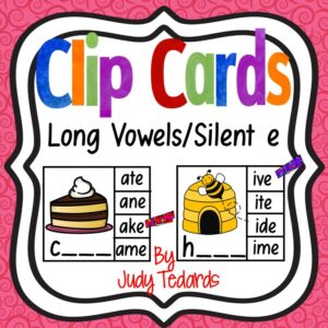 Clip Cards {Long Vowel/Silent e} | Made By Teachers