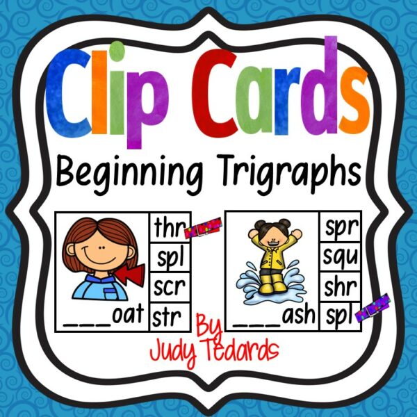 Clip Cards {Beginning Trigraphs} | Made By Teachers