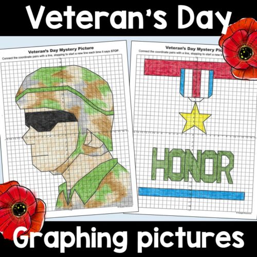 Veteran's Day, Memorial Day and Patriotic Coordinate Plane Graphing ...