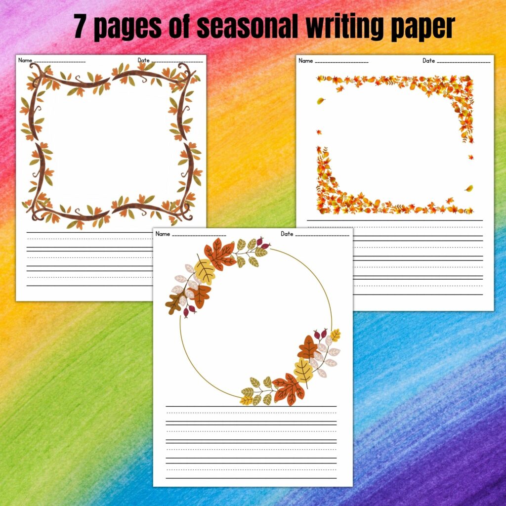 Fall/Thanksgiving Writing Paper for Bulletin Boards | Made By Teachers