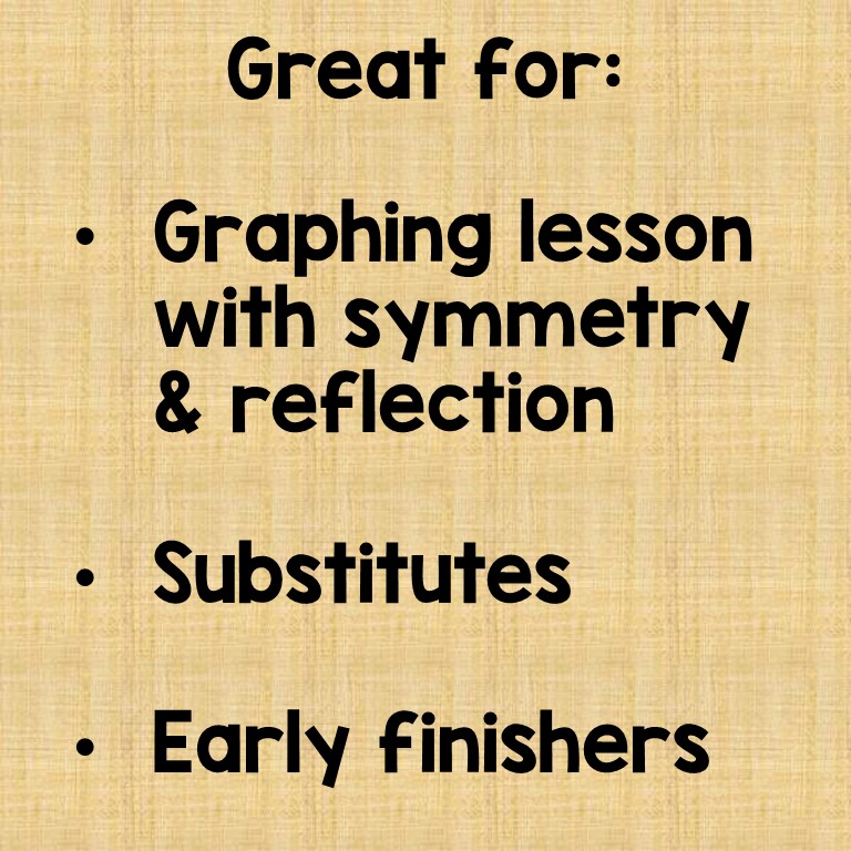 Thanksgiving Symmetry And Reflection Coordinate Plane Graphing Picture