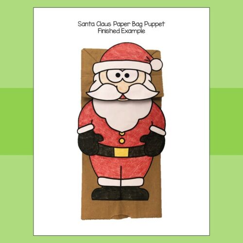 Santa Claus Paper Bag Puppet Christmas Craft Activity | Made By Teachers
