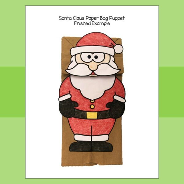 Santa Claus Paper Bag Puppet Christmas Craft Activity | Made By Teachers