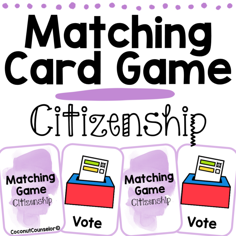 Citizenship Matching Card Game | Made By Teachers