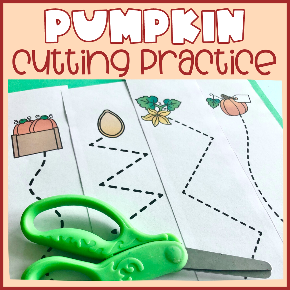 Pumpkin Cutting Practice with Scissors: A Fall Fine Motor Skills Center ...