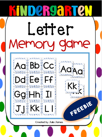 Letter Memory Game PreK and Kindergarten | Made By Teachers