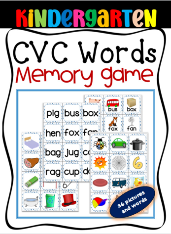 CVC Memory Game | Made By Teachers