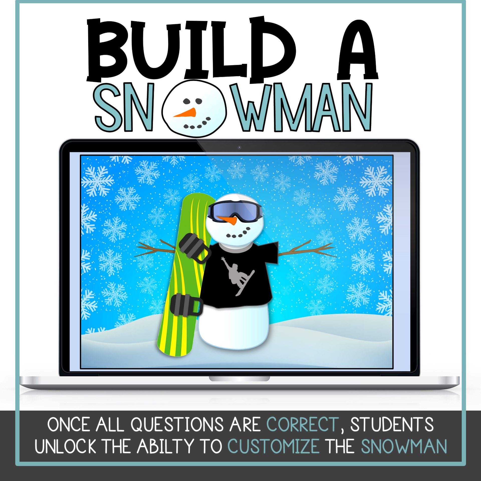 Percent Proportion Build a Snowman Self-Checking Google Sheets Activity ...