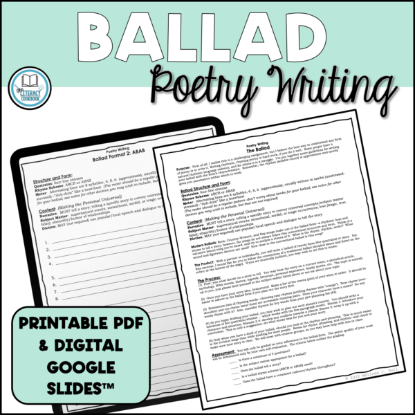 Ballad - Poetry Writing - Poem Writing Form to Guide Process | Made By ...