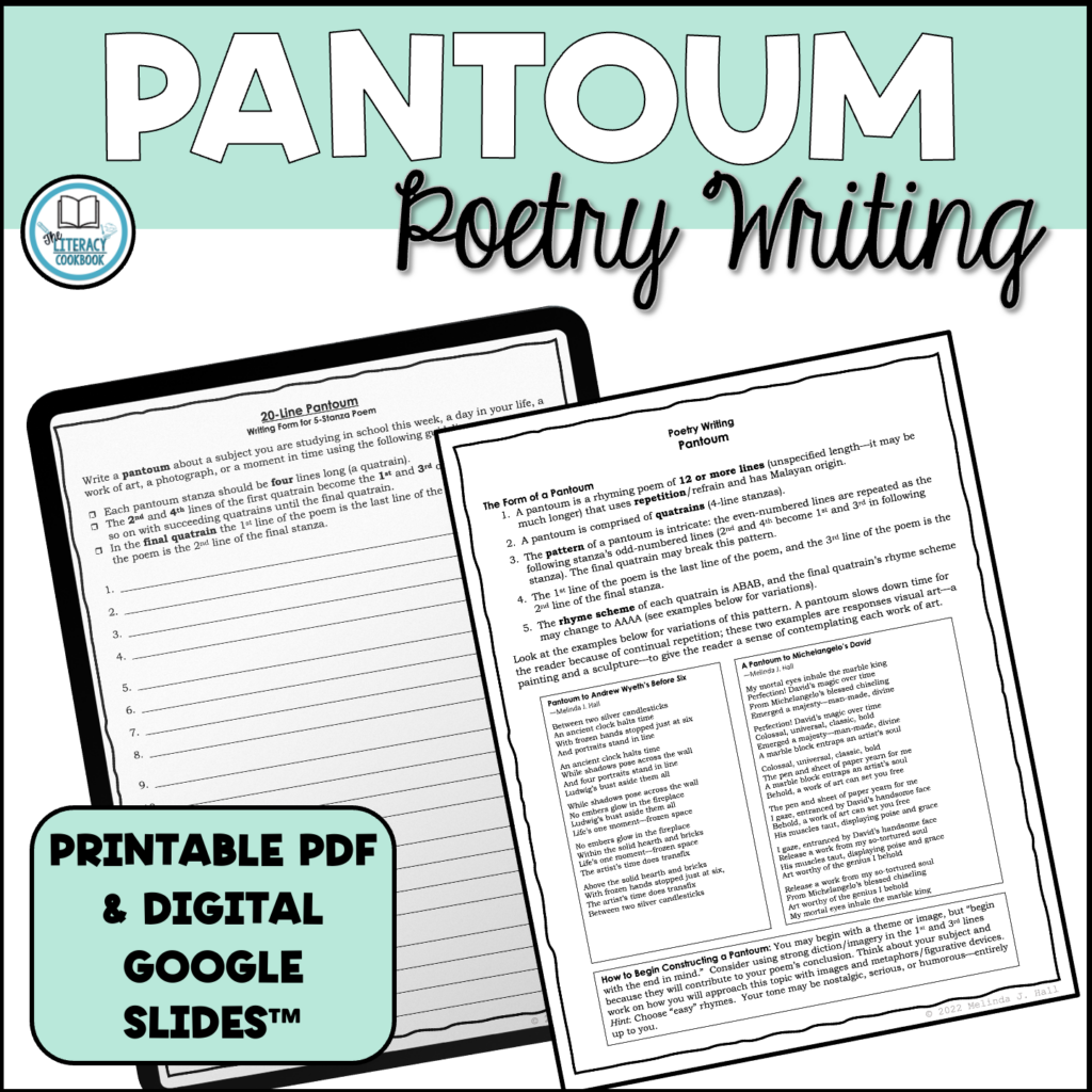 Pantoum - Poetry Writing - Poem Writing Form to Guide Process | Made By ...