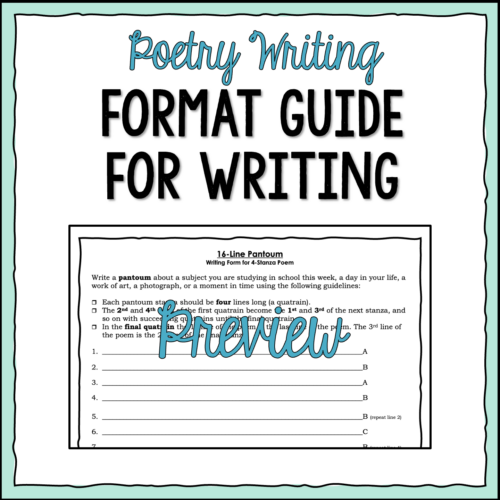 Pantoum - Poetry Writing - Poem Writing Form to Guide Process | Made By ...