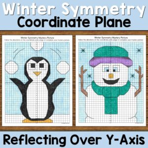 Winter Coordinate Plane Graphing Pictures Four Quadrant Symmetry ...