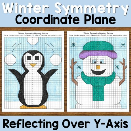 Winter Coordinate Plane Graphing Pictures Four Quadrant Symmetry ...