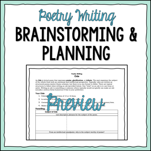 Ode - Poetry Writing - Poem Writing Form to Guide Process | Made By ...