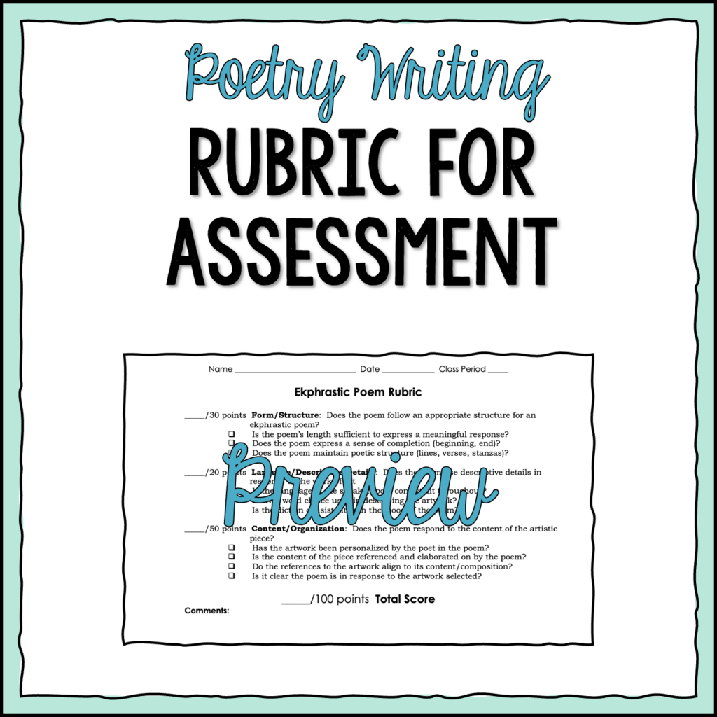 Ekphrastic Poem - Ekphrasis - Poetry Writing to Integrate Visual Art in ...