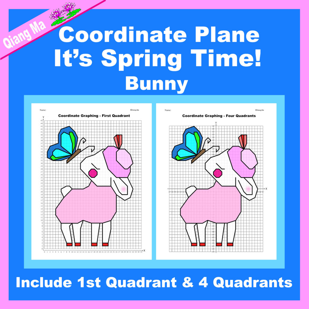 Spring Coordinate Plane Graphing Picture: Bunny | Made By Teachers