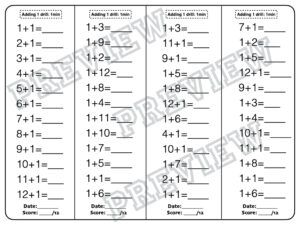 FREE Timed One Minute Addition Drill | Made By Teachers