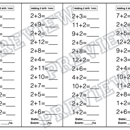 FREE Timed One Minute Addition Drill | Made By Teachers