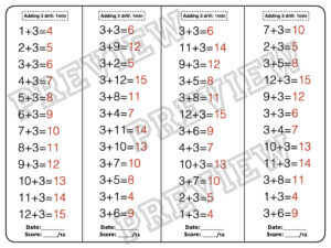 FREE Timed One Minute Addition Drill | Made By Teachers