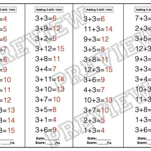 FREE Timed One Minute Addition Drill | Made By Teachers