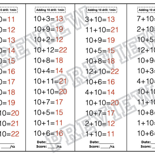 FREE Timed One Minute Addition Drill | Made By Teachers