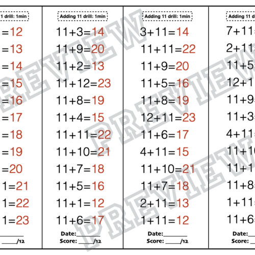 FREE Timed One Minute Addition Drill | Made By Teachers