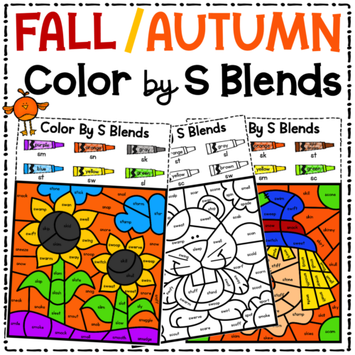 Fall Color by Code S Blends | Made By Teachers