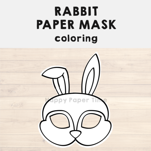 Rabbit Finger Puppet Printable Bunny Farm Animal Coloring Paper Craft ...