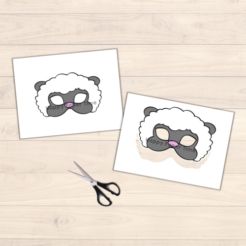 Sheep Paper Mask Printable Farm Animal Craft Activity Costume | Made By ...