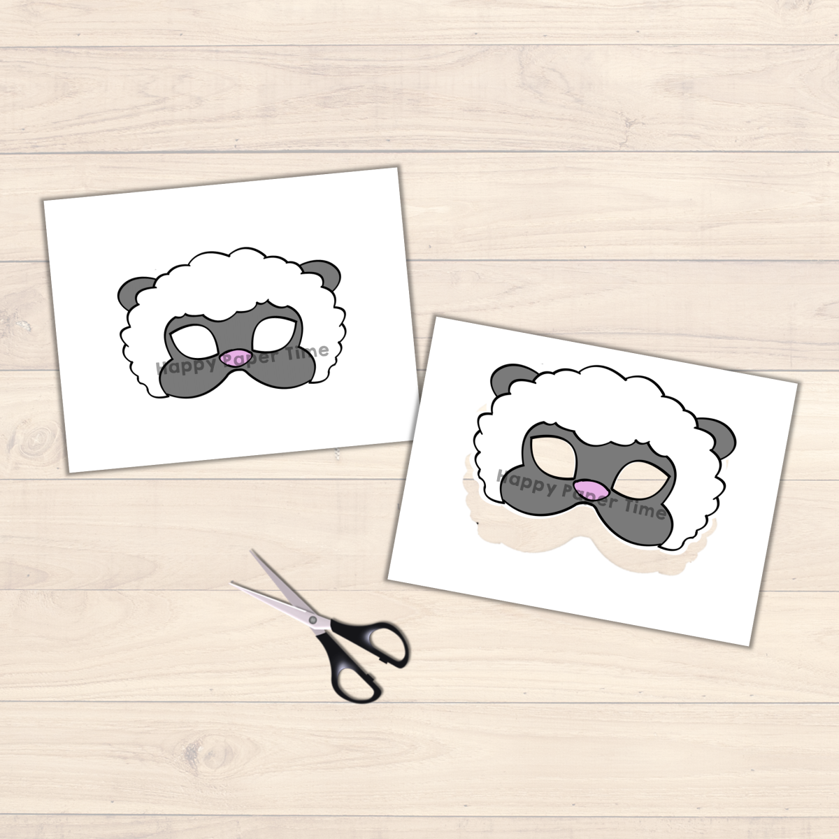 Sheep Paper Mask Printable Farm Animal Craft Activity Costume | Made By ...