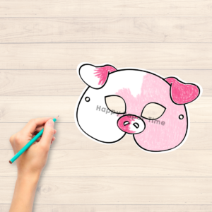 Farm Animal Paper Masks Printable Coloring Craft Activity Costume ...