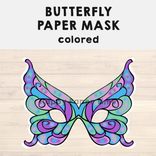 Butterfly Paper Mask Printable Insect Animal Craft Activity Costume ...
